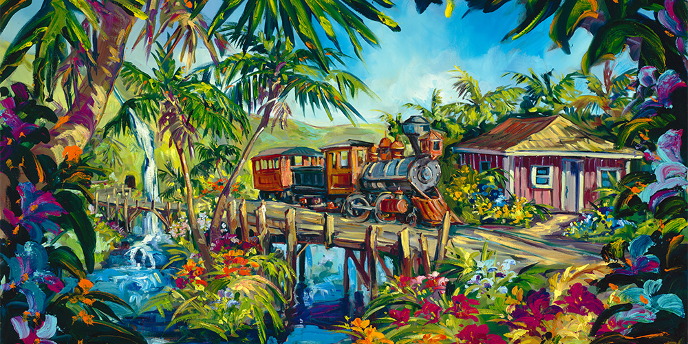 Sugar Cane Train 24x12 • Barton Studios